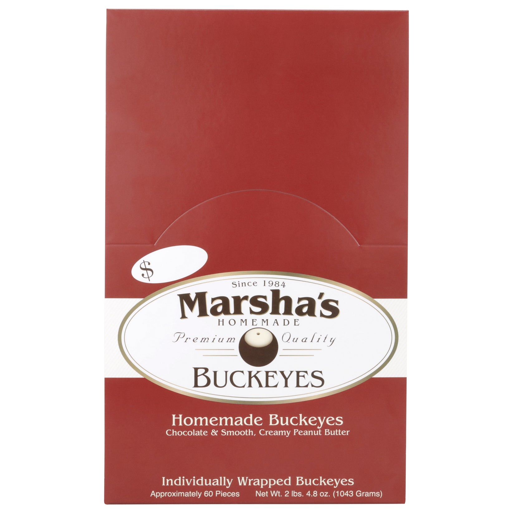 60, Individually Wrapped Homemade Candy Buckeyes – Marsha's Homemade ...